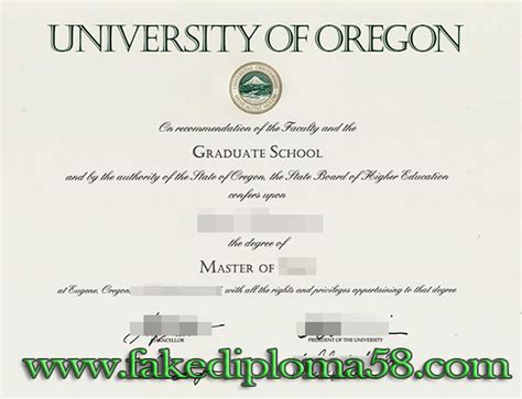University Of Oregon Master Degree Sample Buy Fake Diploma Buy Fake Degree Certificate