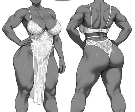 Artstation 525 Ebony Colombian Afro Nude Lingerie Various Sketch Reference Diverse Outfit
