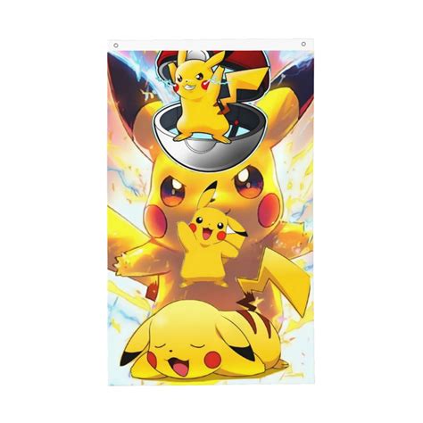 Po Ke Mon Flag 3x5FT Garden Flags Spring Seasonal Flag For Outdoor Holiday Decorations