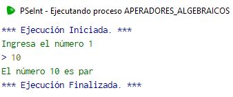 Operadores Algebraicos En PSeInt