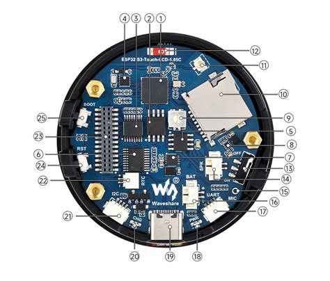 Esp32 S3 1 85 Inča 360×360 Wi Fi Bluetooth Ai Speech Speaker