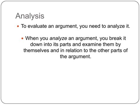 Analyzing And Evaluating Arguments Pptx