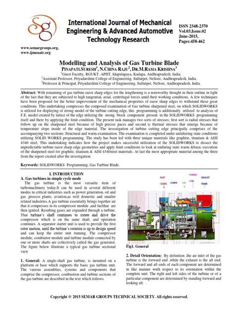modelling and analysis of gas turbine bl pdf gas turbine turbine