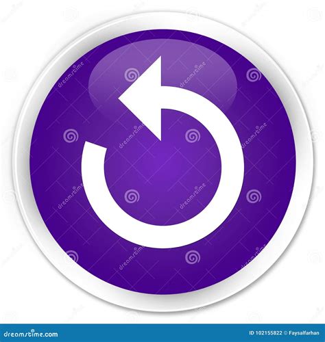 Refresh Arrow Icon Premium Purple Round Button Stock Illustration Illustration Of Update Sign