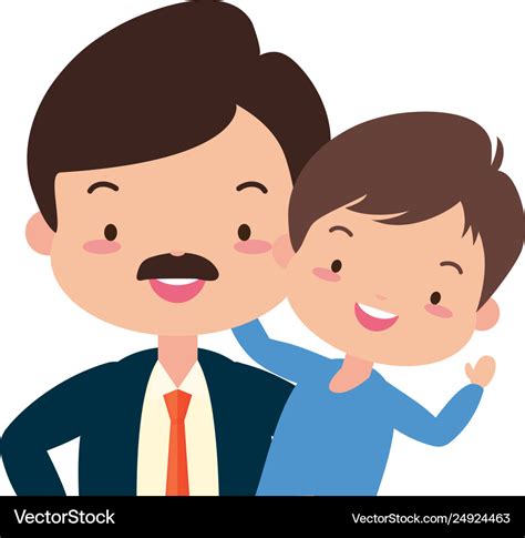 Dad And Son Royalty Free Vector Image Vectorstock