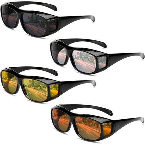 Night Day Driving Glasses For Men And Women Wrap Around Goggles Anti Glare Night Vision