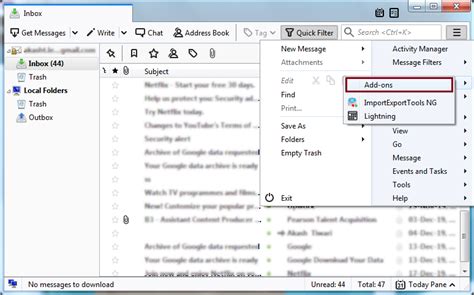Backup Mozilla Thunderbird Emails To Hard Drive