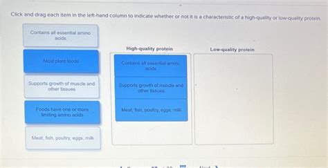 solved click and drag each item in the left hand column to