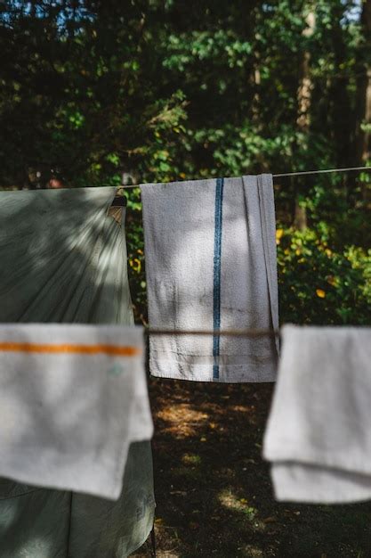 Premium Photo Close Up Of Laundry Line