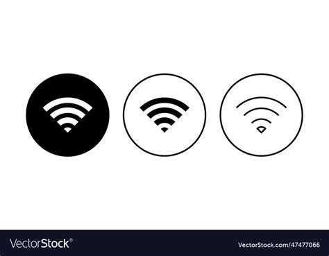 Wifi Icon Set Signal Icon Wireless Icon Royalty Free Vector