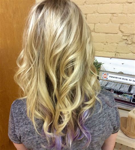 A Little Violet Foiled Underneath And Some Light Blonde Partial Foil On