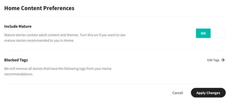 Adjusting Your Content Preferences Help Center