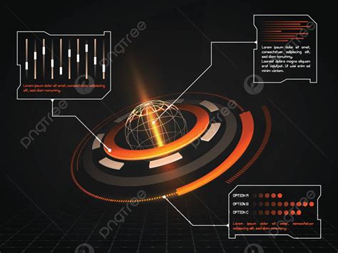 hud ui for business app graph digital medical vector graph digital