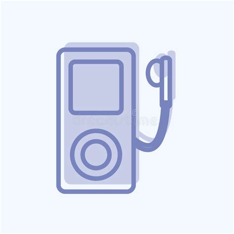 Icon Mp3 Player Suitable For Music Symbol Two Tone Style Simple Design Editable Design
