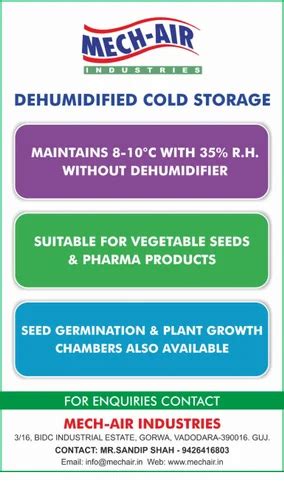 Seed Storage Dehumidifier Storage At ₹ 500000 Air Conditioner