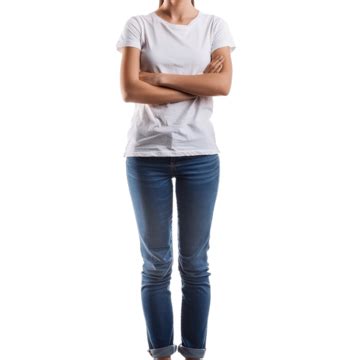 Female Person Standing Front View Isolated Front Isolated Standing