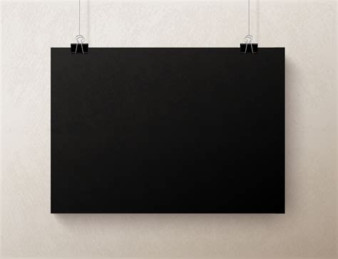 Hanging On The Strings Poster Mockup Vector Illustration 26135261