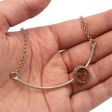 Small Red Button Necklace Sara Preisler Gallery