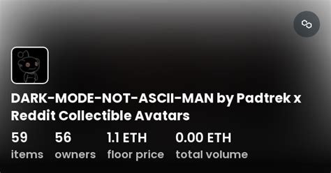 dark mode not ascii man by padtrek x reddit collectible avatars