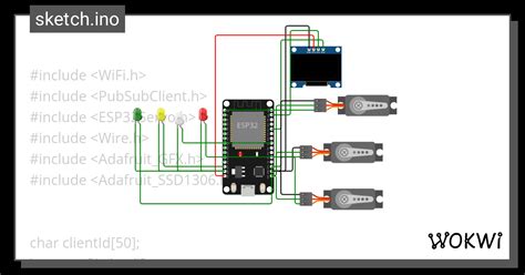 menjalankan sebuah servo wokwi esp32 stm32 arduino simulator