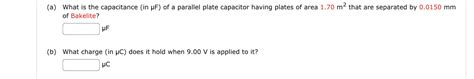 Solved a What is the capacitance in μF of a parallel Chegg