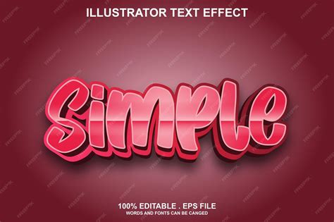 Premium Vector Simple Text Effect Editable Premium Vector Simple Text Effect Editable