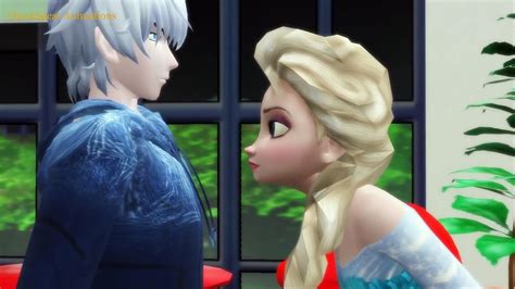 How To Draw Elsa And Jack Frost Kissing