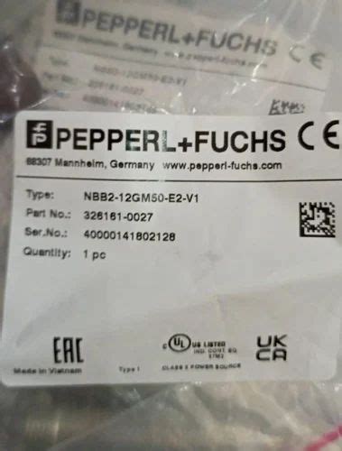 Nbb2 12gm50 E2 Vi Inductive Sensor Pepperl Fuchs At Best Price In Ahmedabad