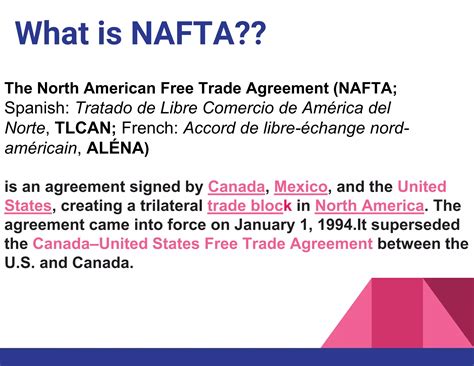 Naftanorth American Free Trade Agreement Pptx