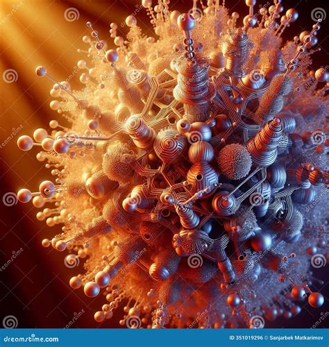 Nanotechnology A High Resolution Image Of A Nanoscale Structure Stock