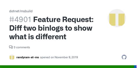 Feature Request Diff Two Binlogs To Show What Is Different · Issue