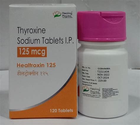 Thyroxine Sodium Tablets 125 Mcg At ₹ 190bottle Thyroxine Sodium