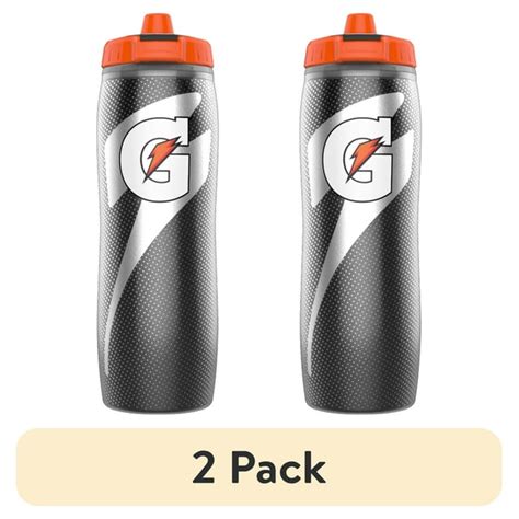 2 Pack Gatorade Insulated Squeeze Bottle 30oz Black