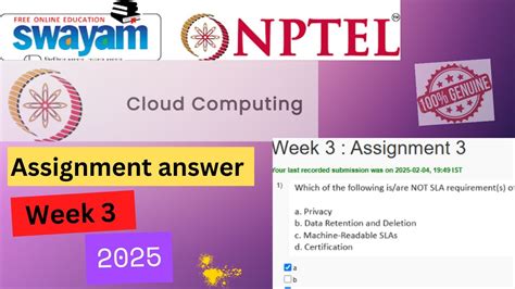 Nptel Cloud Computing Week 3 Assignment 3 Answers Solution Quiz 2025