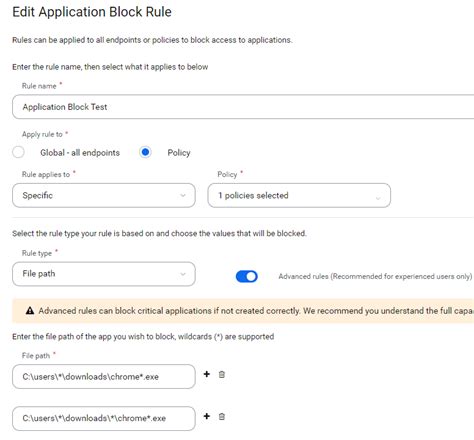 Troubleshooting Application Block Rules Threatdown Support Portal