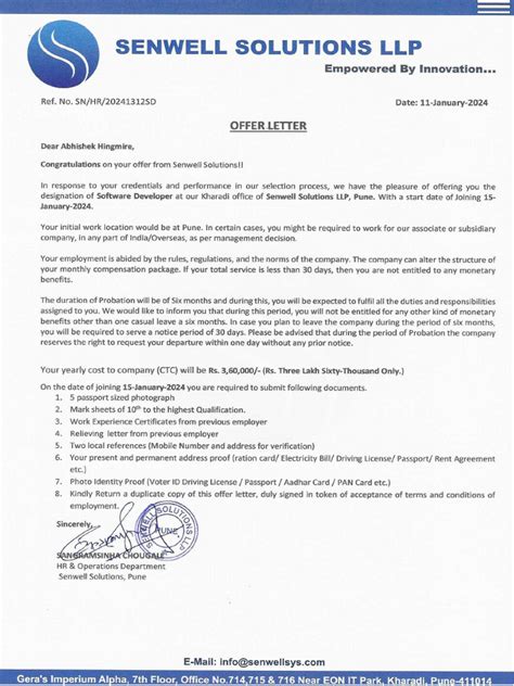 abhishek hingmire offer letter sd 1 revise pdf