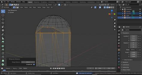 Modeling Remove Vertices In Blender Blender Stack Exchange