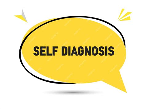 Premium Vector Self Diagnosis Speech Bubble Text Banner And Poster Vector Illustration