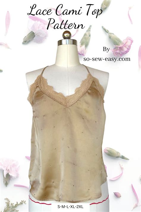Lace Cami Top Free Sewing Pattern Sewing 4 Free