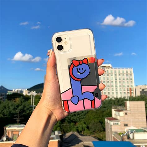 반투명 카드포켓 올리 보라 선물