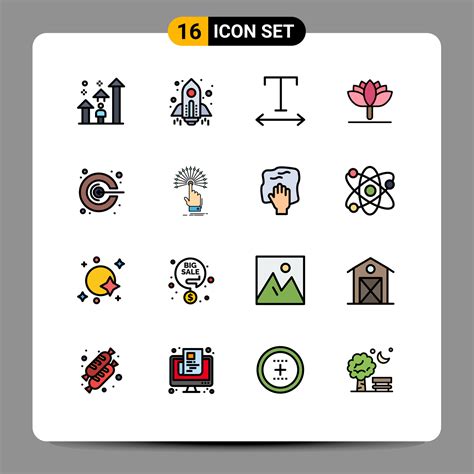 User Interface Pack Of 16 Basic Flat Color Filled Lines Of Promotion Marketing Launch Idea