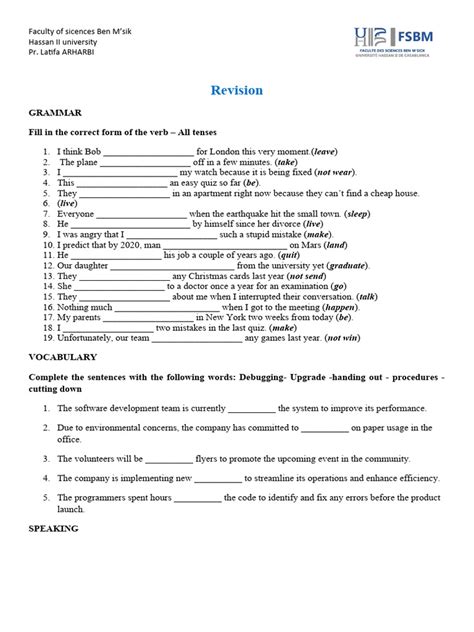 Master Revision Pdf Body Language Goal