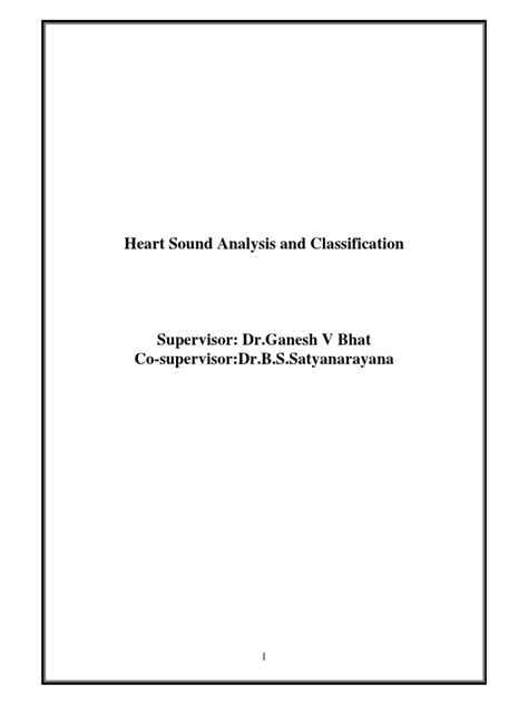 Heart Sound Analysis And Classification Pdf Wavelet Image