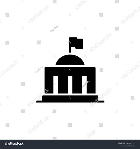City Hall Building Icon Simple Solid Stock Vector Royalty Free 2410907201 Shutterstock