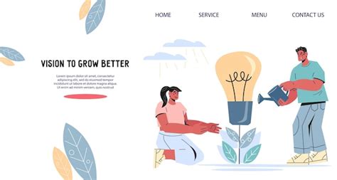 웹 페이지 또는 프레젠테이션을 위한 시작 비즈니스 아이디어 및 비즈니스 성장 개념 프리미엄 벡터