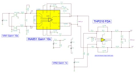 INA851 Adding Differential Dc Bias To A Fully Differential Instrumention Amplifier Amplifiers