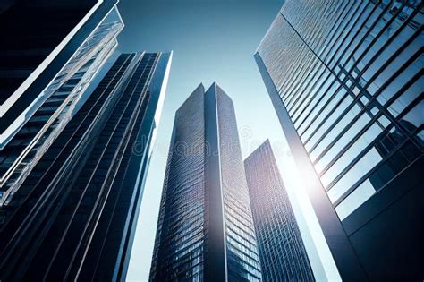 Typical Modern Office Building Facade Generative Ai Generative Ai Stock Illustration