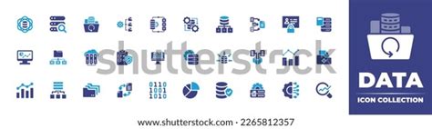 Data Icon Collection Duotone Color Vector Stock Vector Royalty Free 2265812357 Shutterstock