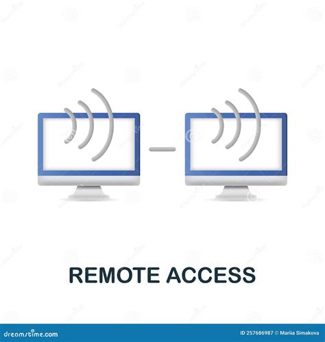 Remote Access Icon 3d Illustration From Cybercrime Collection