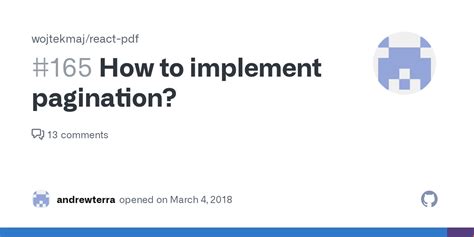 How To Implement Pagination Issue Wojtekmaj React Pdf GitHub